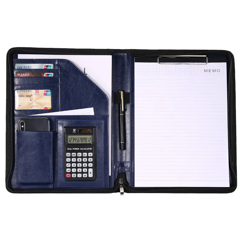 Alibaba.com: A4 PU Leather File Folder with Calculator and Customizable ...