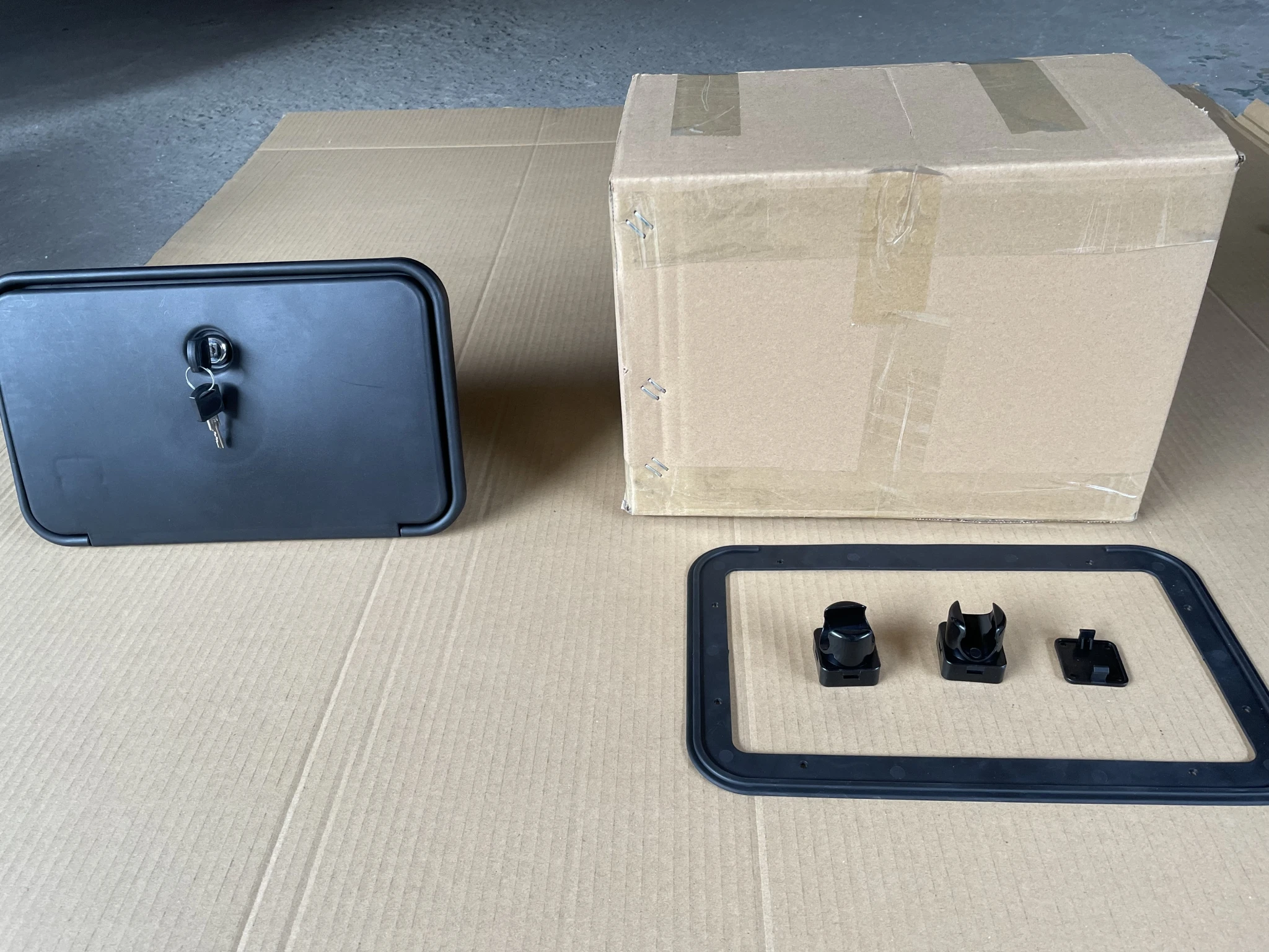 Watermark Black Lockable Outdoor External Shower Box For Caravan ...