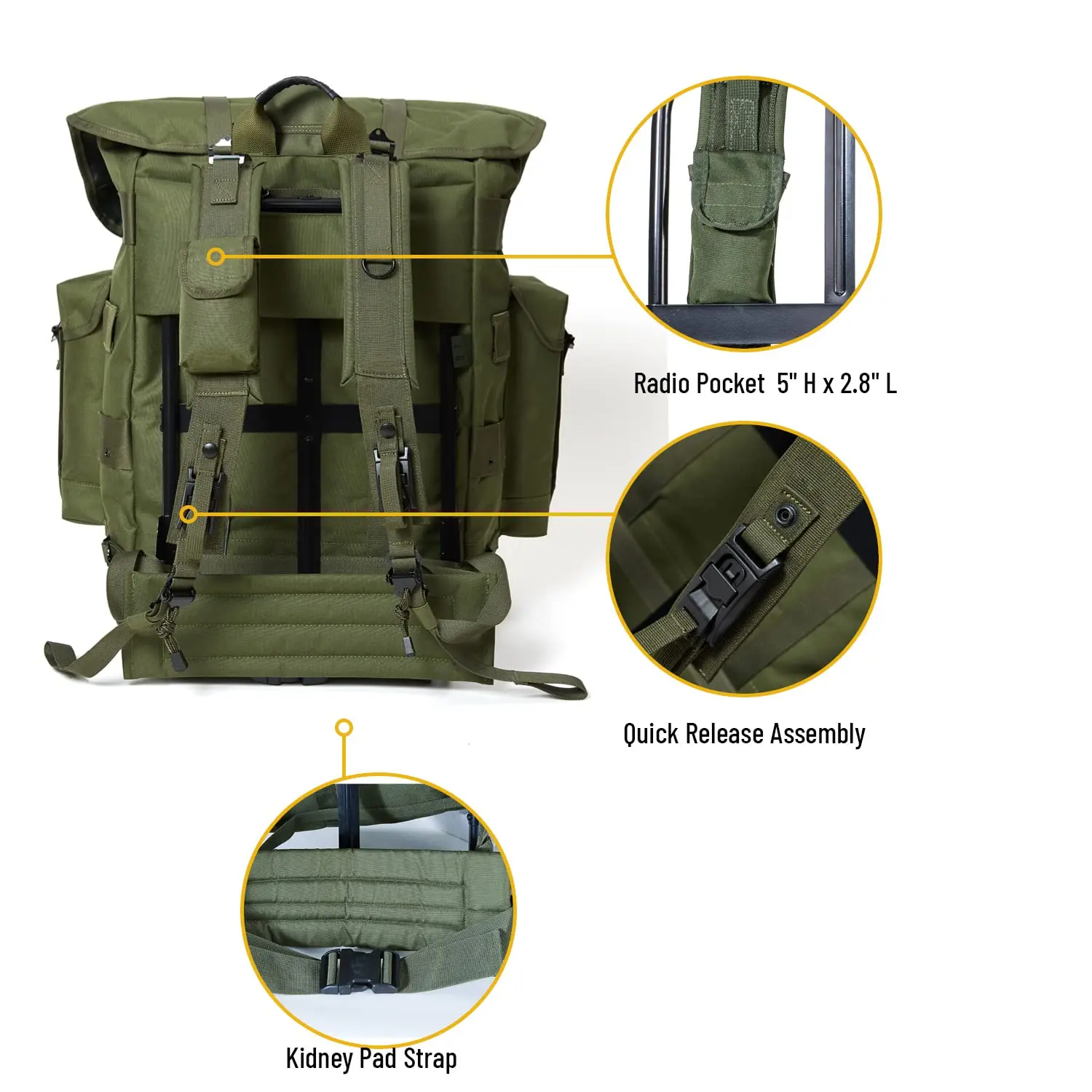 US Large 80L Olive Green Alice Butt Pack Tactical Survival ALICE ...