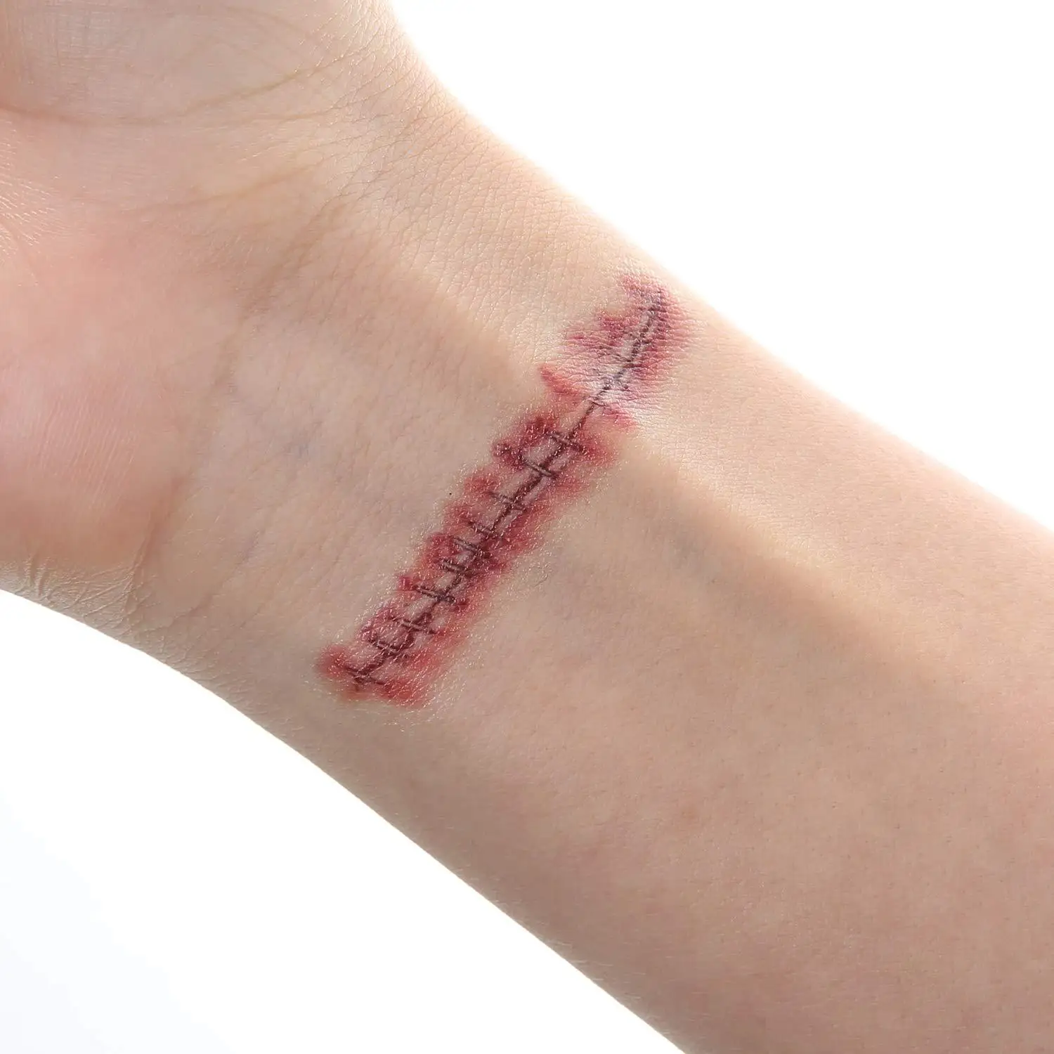 Horror Realistic Fake Bloody Wound Stitch Scar Scab Waterproof ...