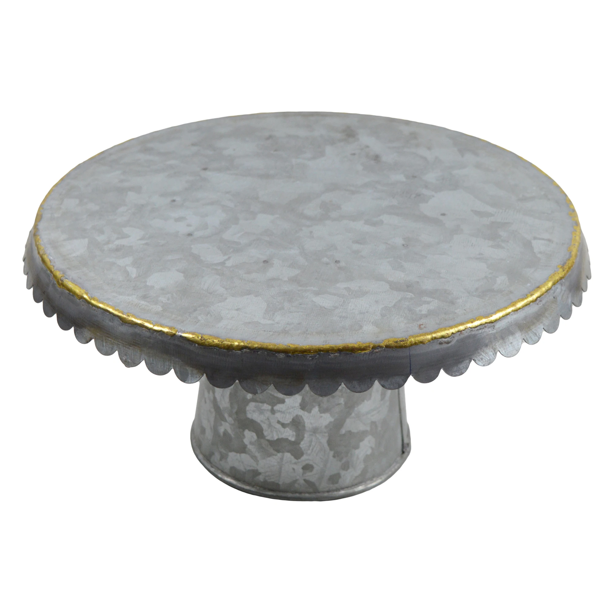 Galvanized Metal Cake Stand Round Shape Handmade Dessert Stand Best For ...