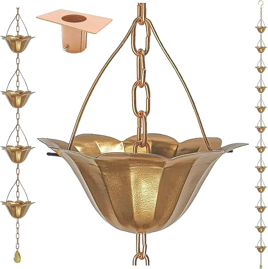 Outdoor Vintage Rainwater Diverter Rain Chain For Gutter Functional ...