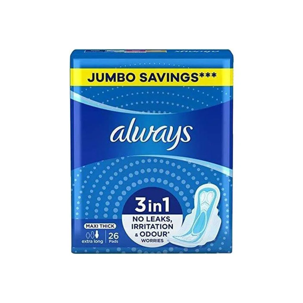 Always Maxi Overnight Pads With Wings,Size 4,Overnight,Unscented,48 Ct ...