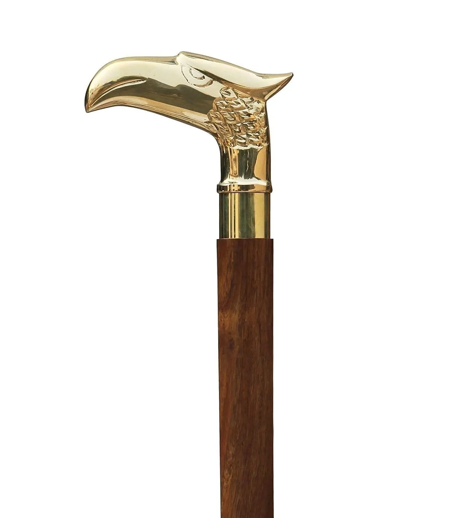 Walking Canes Eagle Lion Rabbit Brass Handle Walking Stick Cane Wooden ...