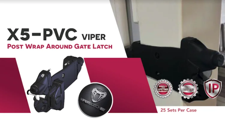 Safetech Vinyl Wrap Around Gravity Gate Latch Pvc Push Button Easy ...