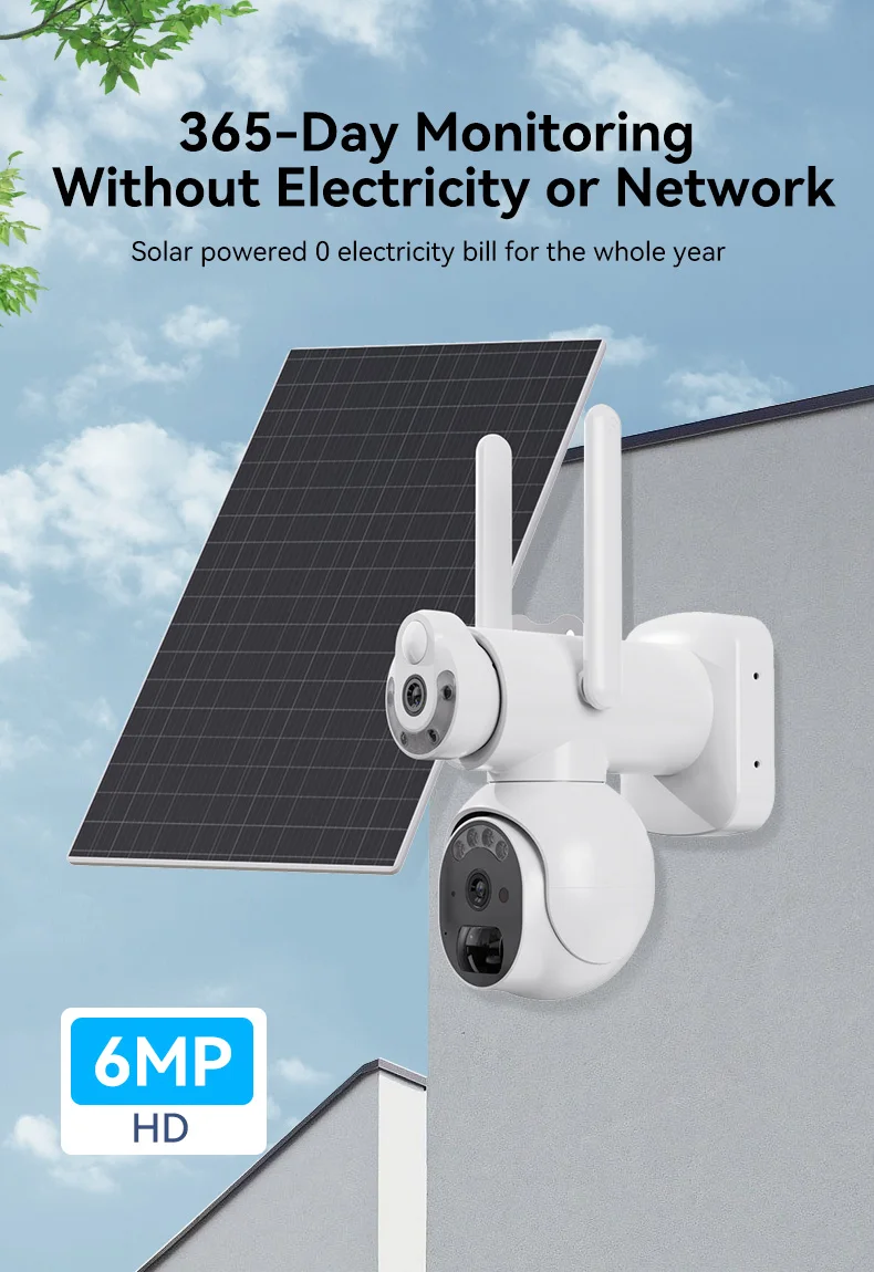 2K 4K Dual Lens Solar Camera - Smart Surveillance System