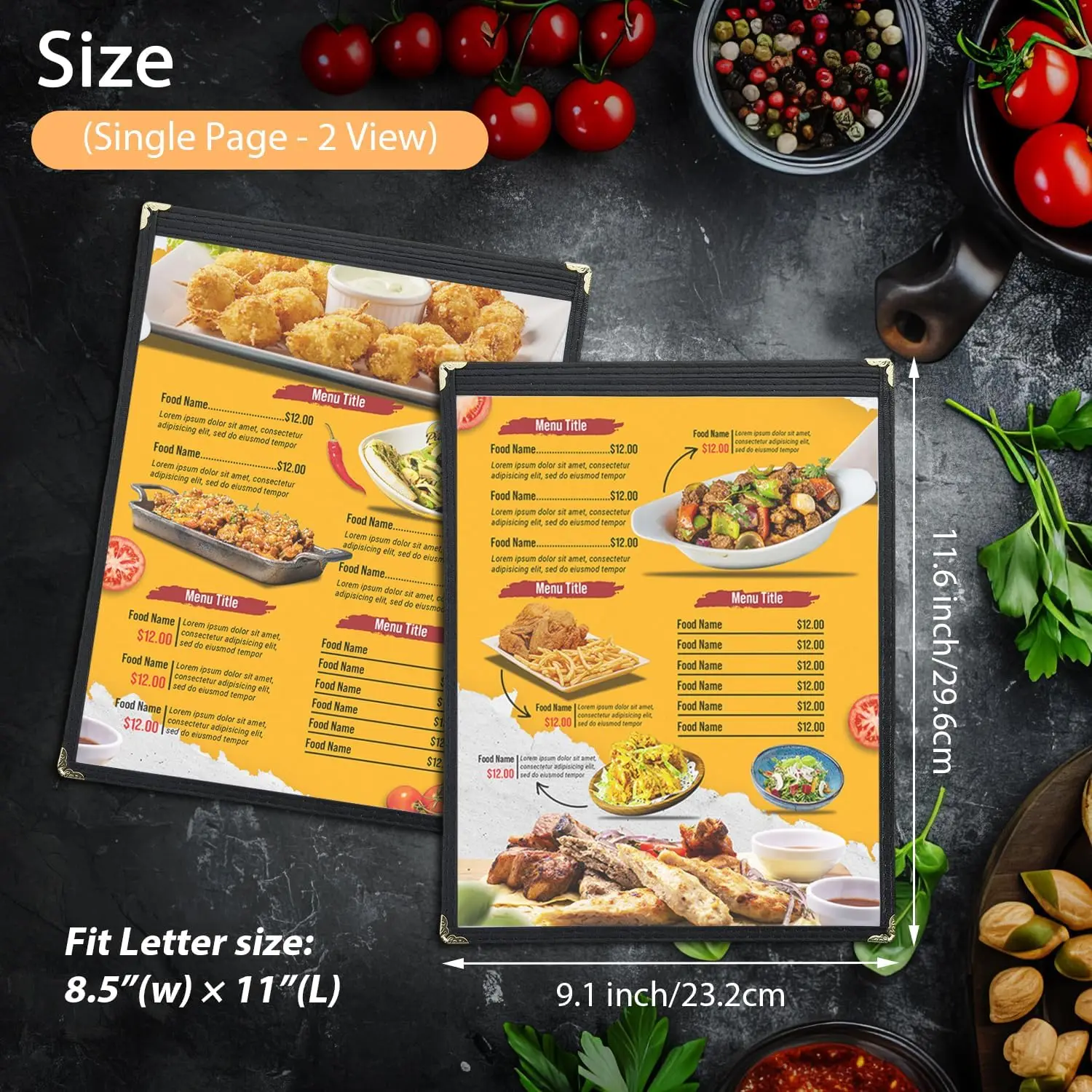 Transparent PVC Restaurant Menu Covers with Durable PU Leather Menu ...