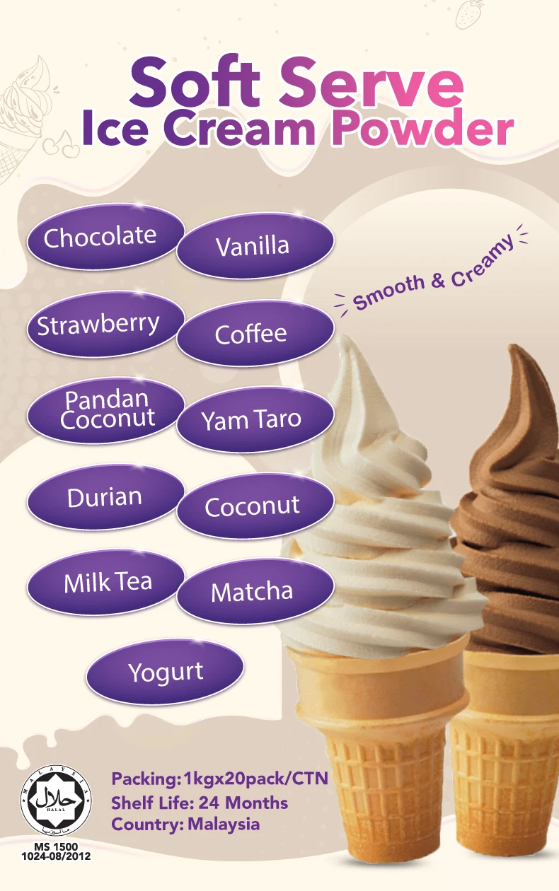 Hot Selling Premium Sweet Green Thai Milk Tea Soft Serve Ice Cream ...