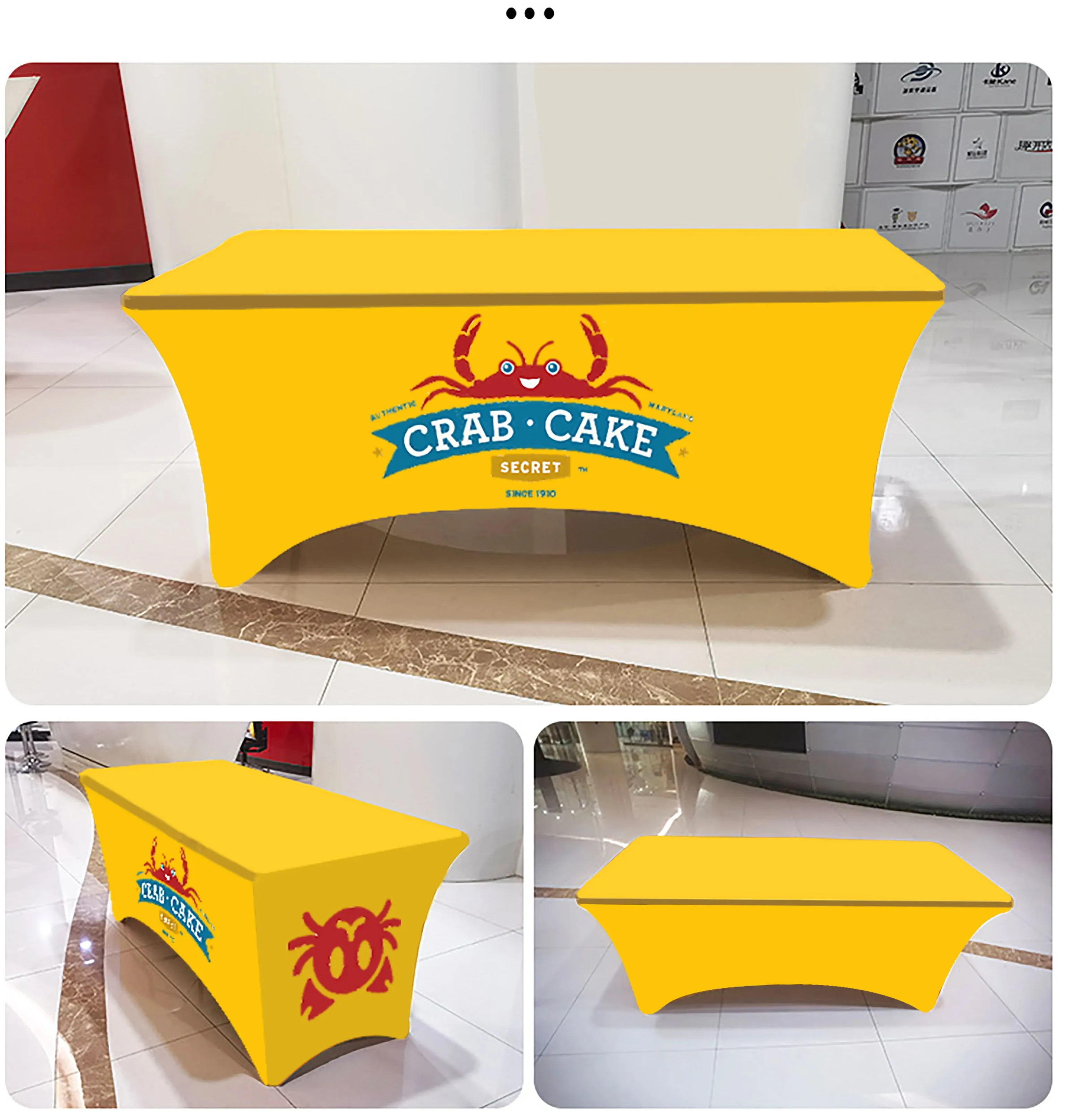 Outdoor Indoor Washable Spandex Table Cover Wrinkle Resistant Table ...