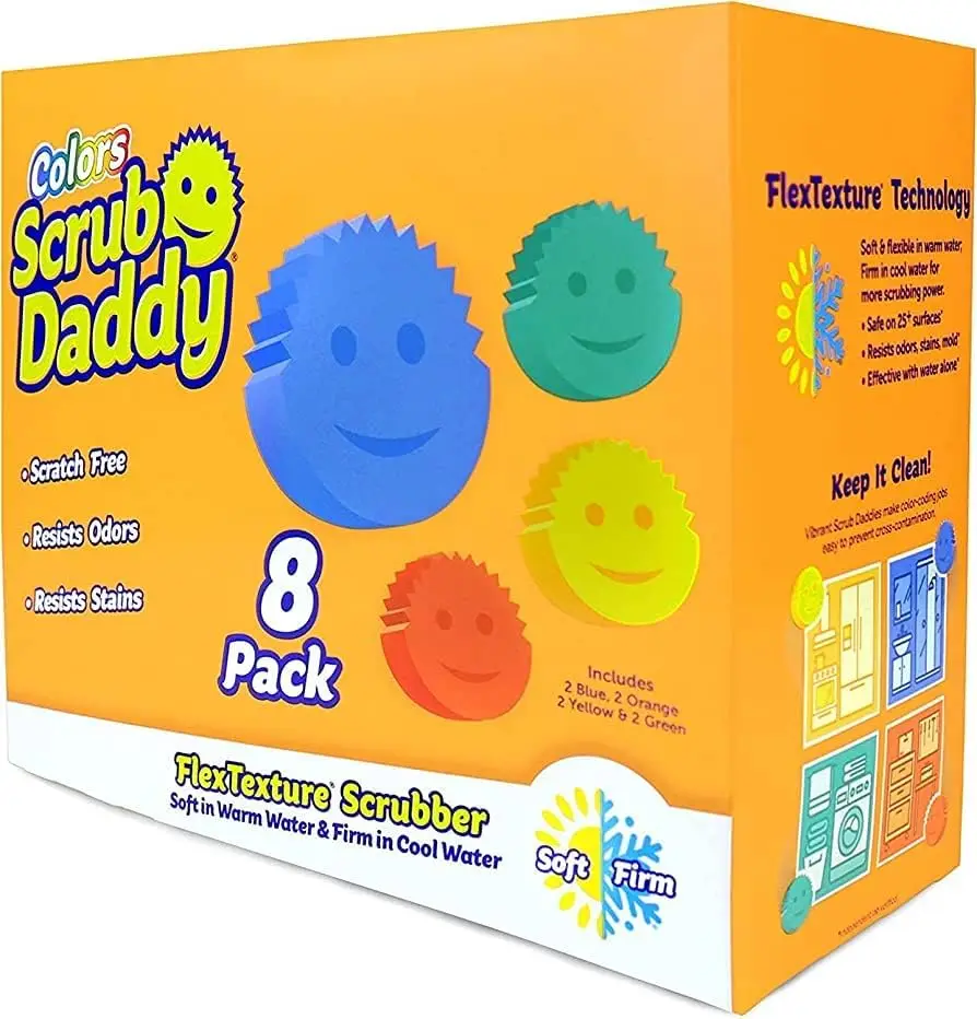 Scrub Daddy Smiley Sponge - 8 Pack - Buy Scrubby Daddy Buy Scrubby ...