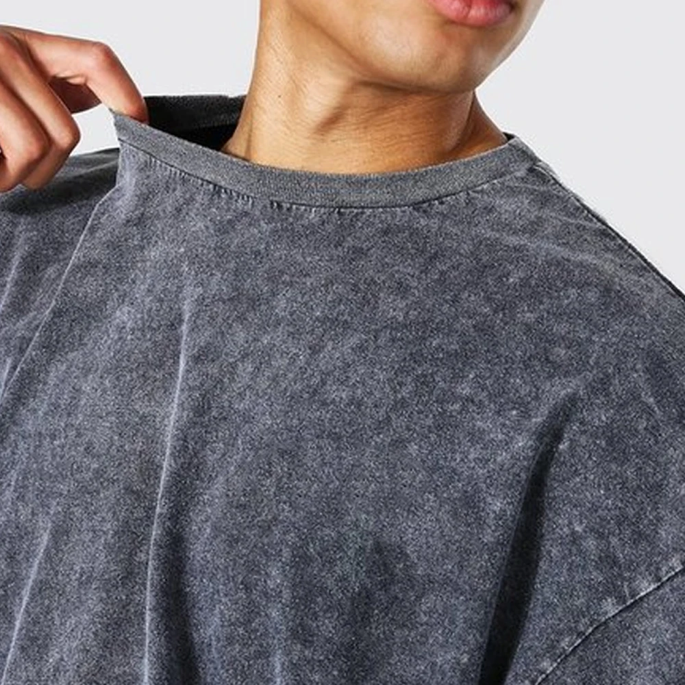 Acid Skull - Acid Wash T-Shirt Stonewashed Cotton Tee Shirts