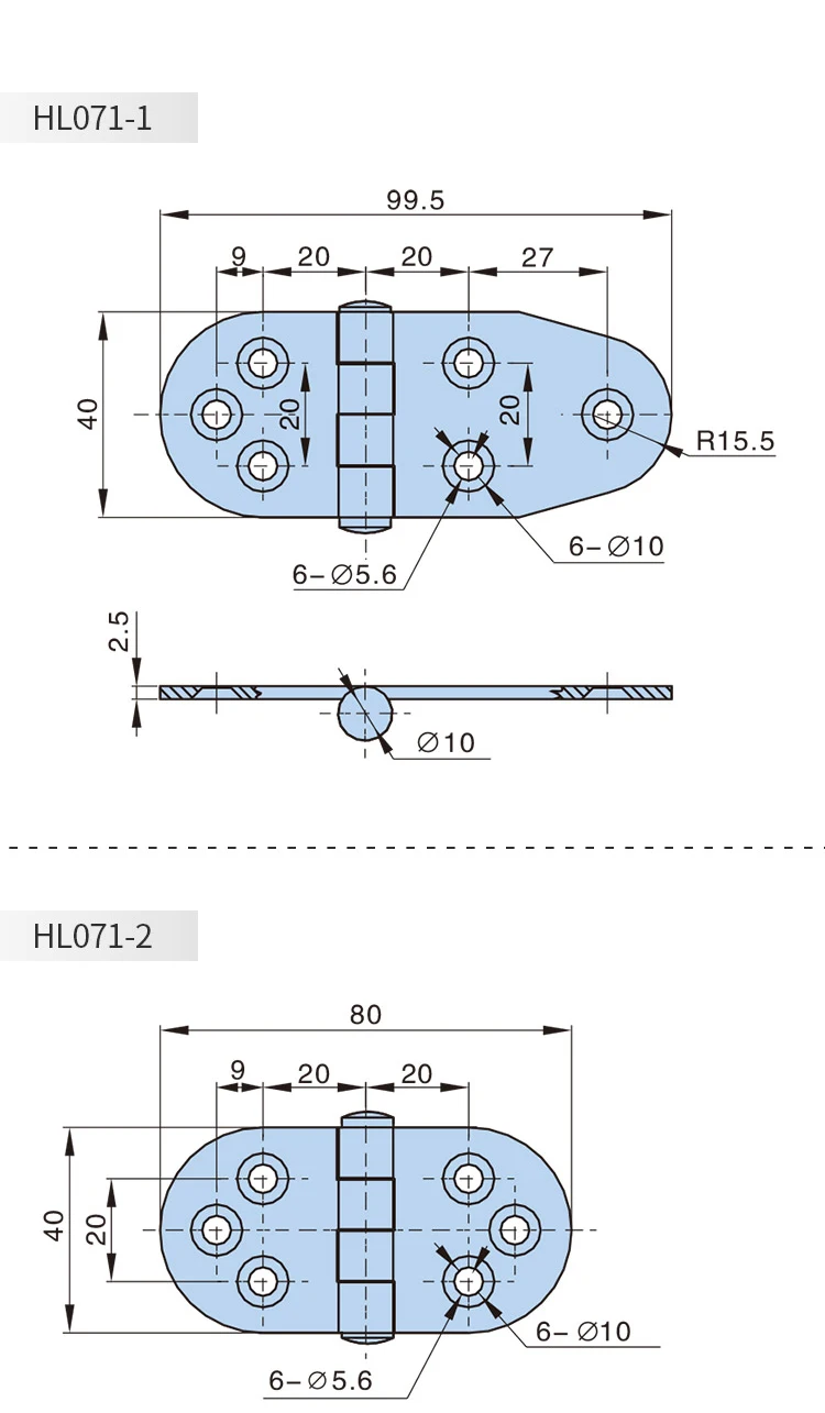 Hengzhu Industrial Hinge HL071 - Stainless Steel Quality