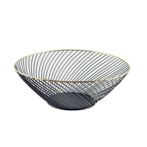 Tabletop Decorative Bowl Dining Table Metal Iron Wire Fruit And ...