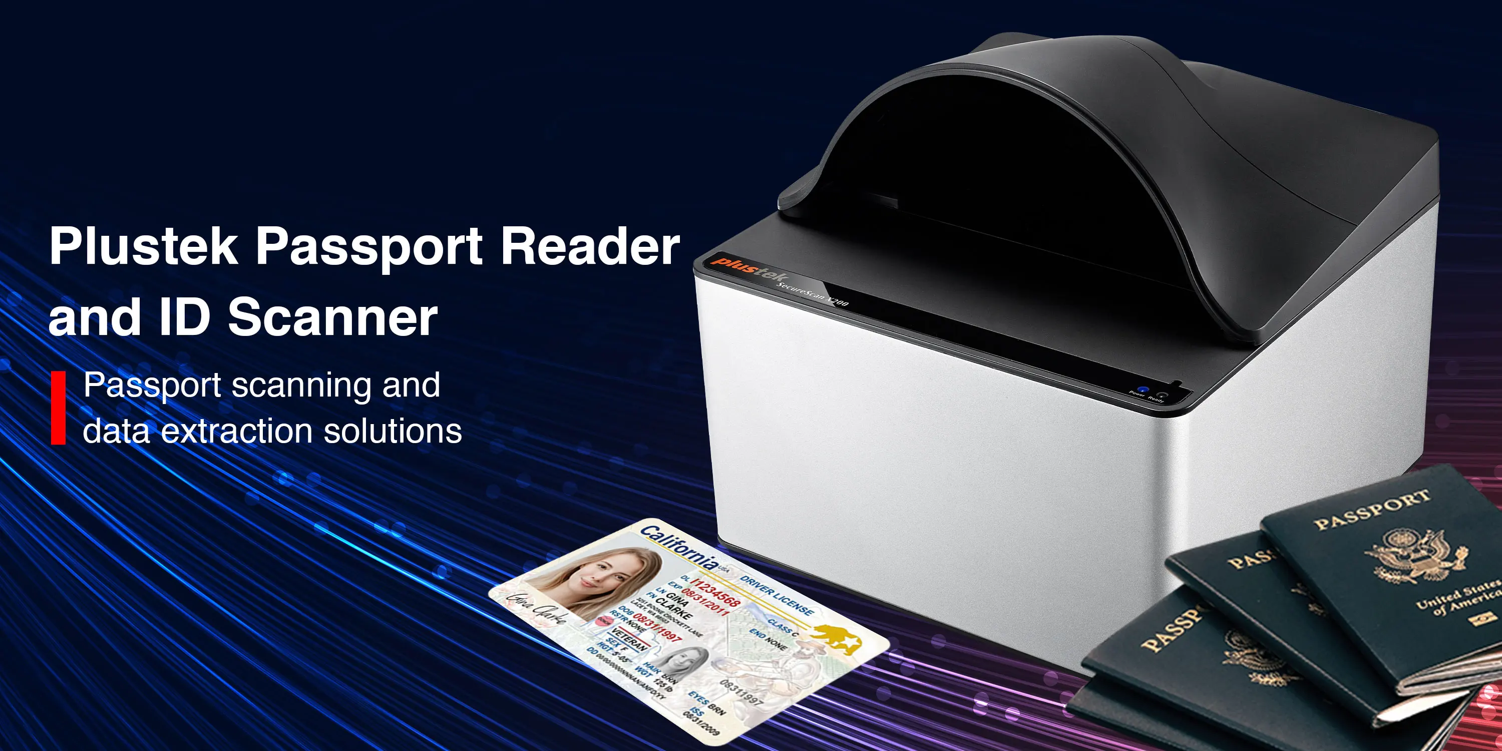 Plustek Passport ID Card Scanner - OCR/MRZ Industrial Scan Module