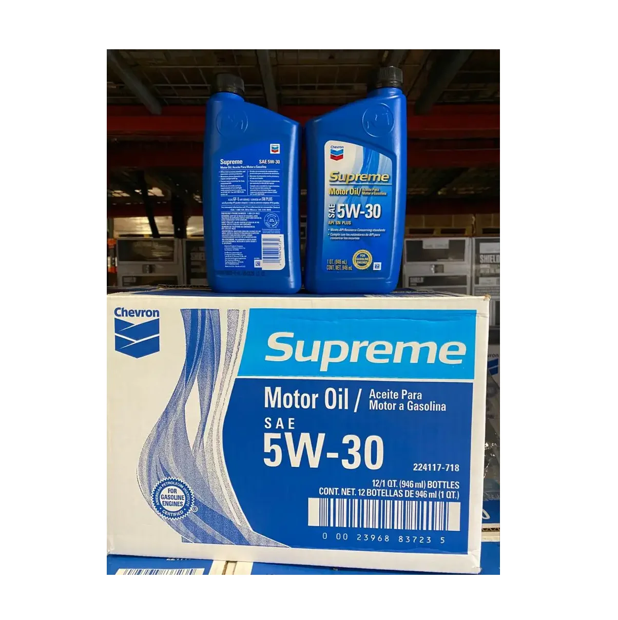 Chevron Motor Oil 5w-30 5w30 Energy Oil Lubricate 1 Quart Bottle 0.946 ...