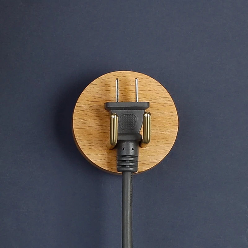Black Walnut Solid Wood Plug Holder No-punch Brass Hair Dryer Outlet ...