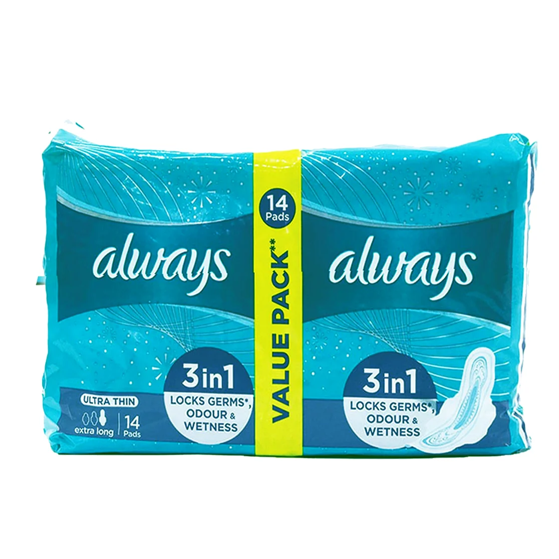 Always Ultra Thin Daytime Pads With Wings,Size 2 - Buy Always 3-in-1 ...