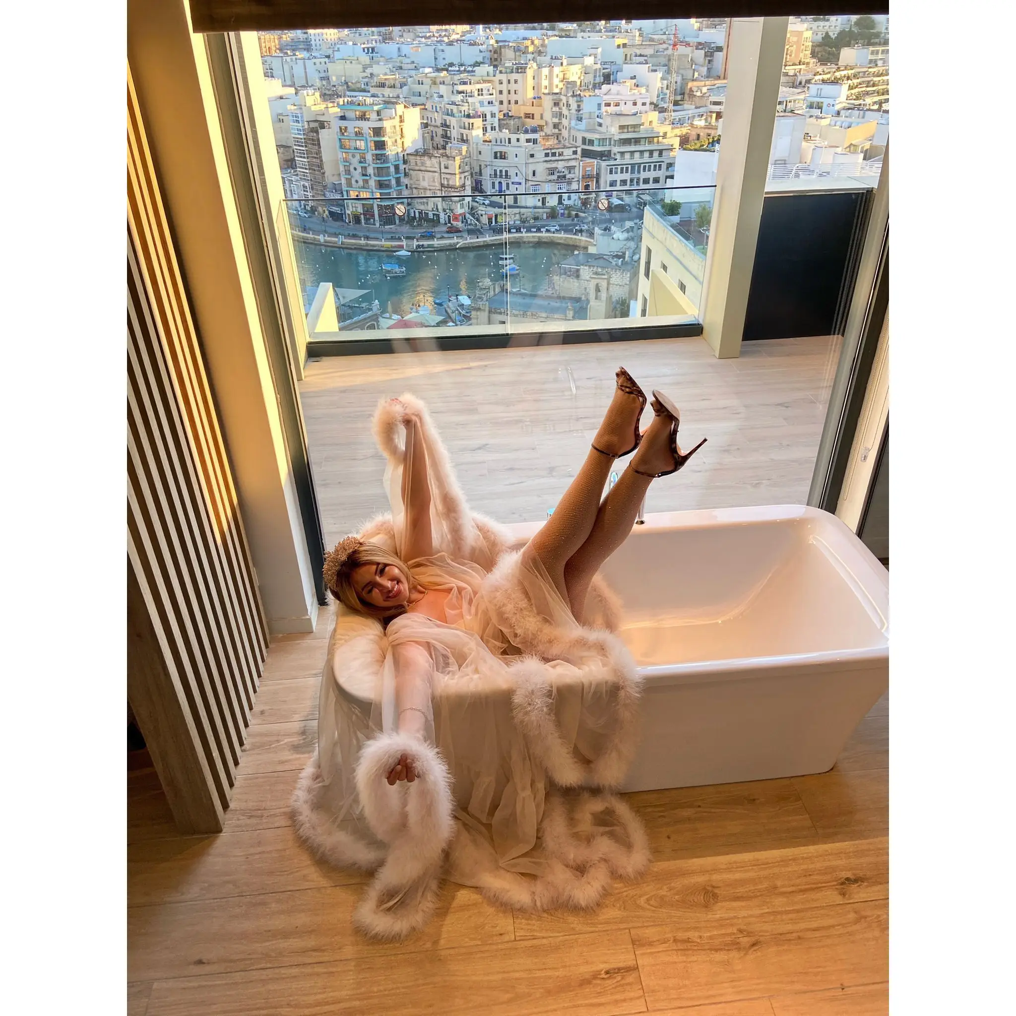 Bourdoir Mesh And Feather Robe In Panna - Buy Plus Size Mesh Robe Panna ...