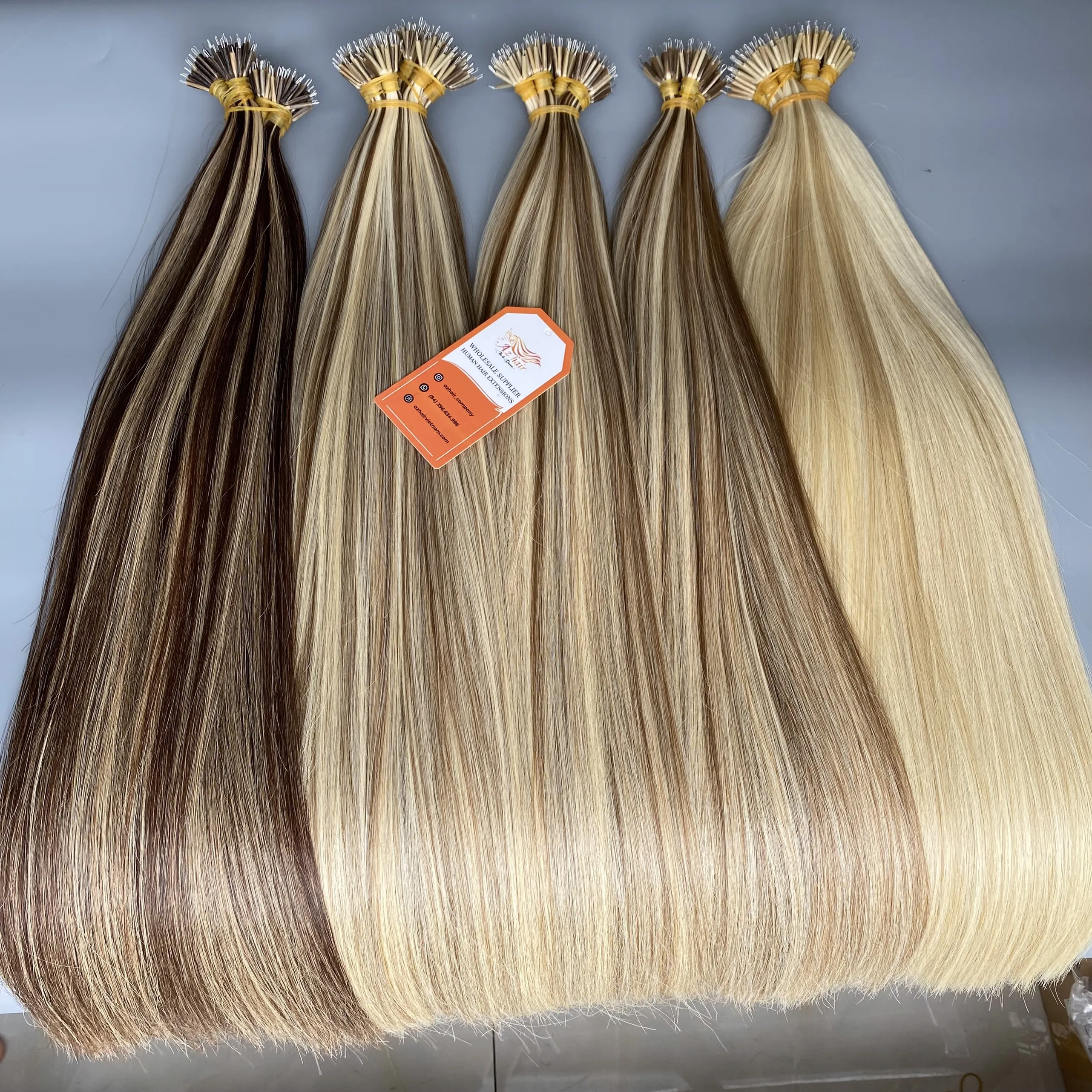 Super Silky Smooth Shiny Various Color Keratin Nano Tip Straight Full ...