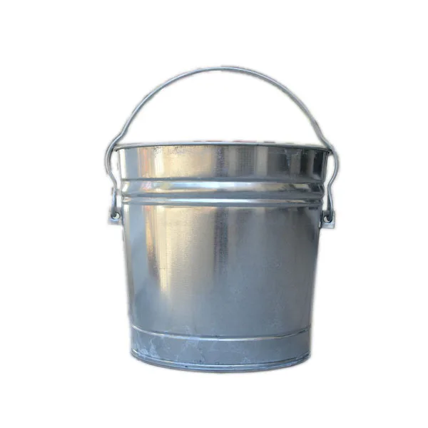 Luxury Metal Iron Galvanized Pail Bucket With Handle Set Of 2 Metal ...