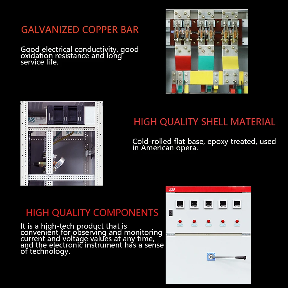 Ggd 4000 Amp Electrical Switchgear 415v Copper Contacts Control ...