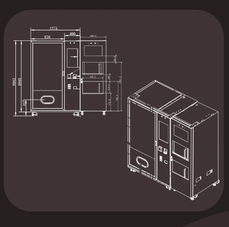 Airport Station Heating Bento Lunch Box Hot Food Vending Machine With ...
