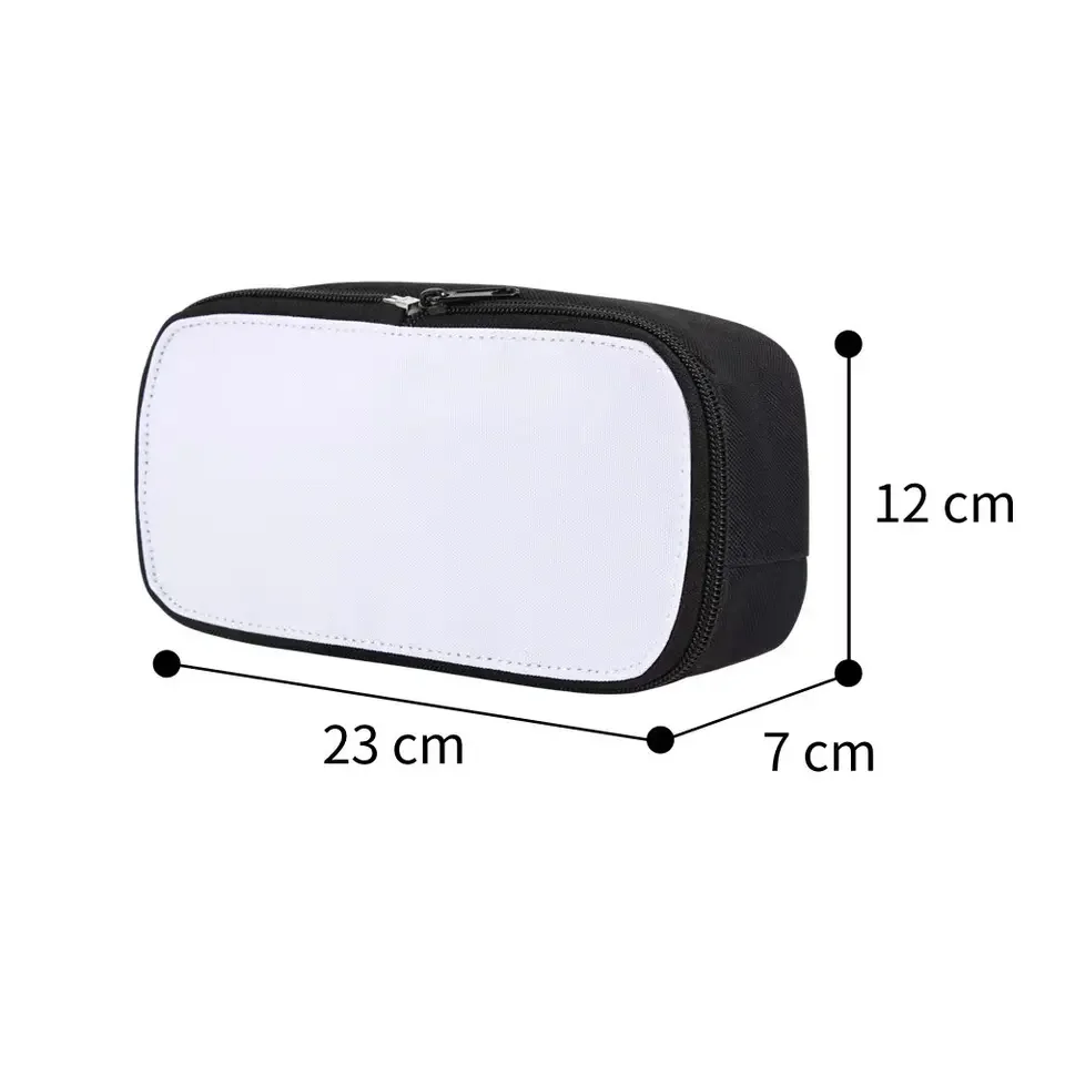 Black Sublimation Pencil Makeup Canvas Bag Pouch Bulk Wholesale - Buy ...