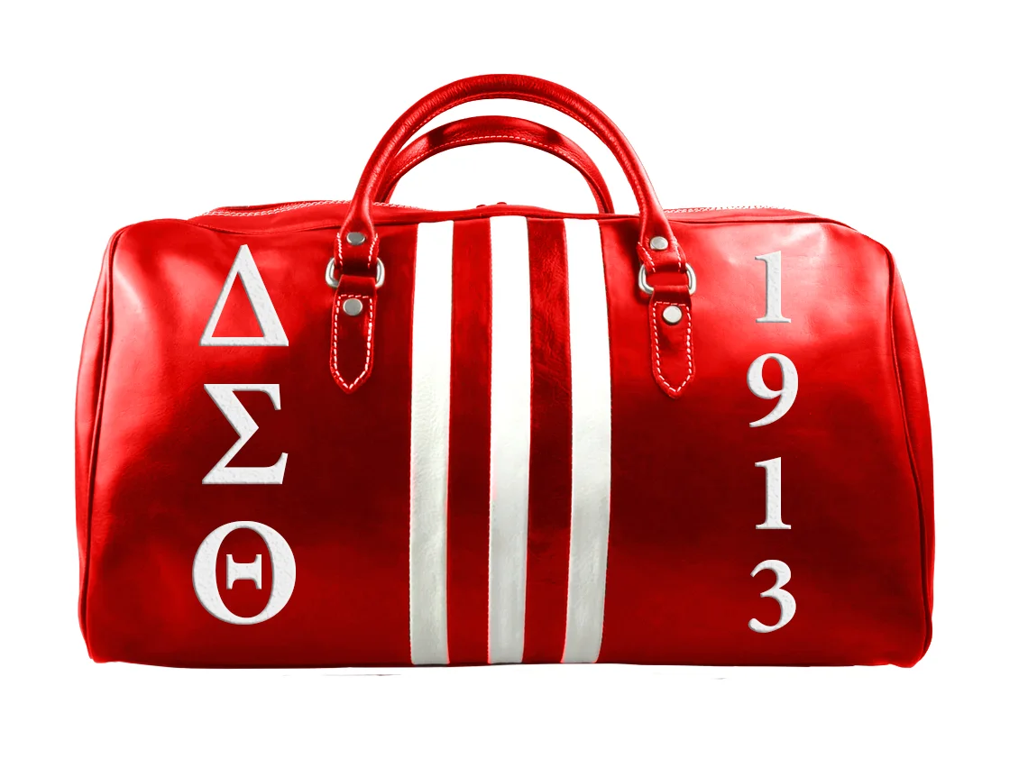 Delta Sigma Theta Sorority Red Duffel Bag - Water Resistant DST Duffle ...