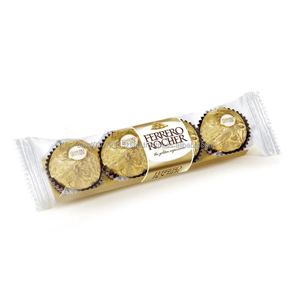 Ferrero Rocher Fine Hazelnut Chocolate-3 Individually Wrapped ...