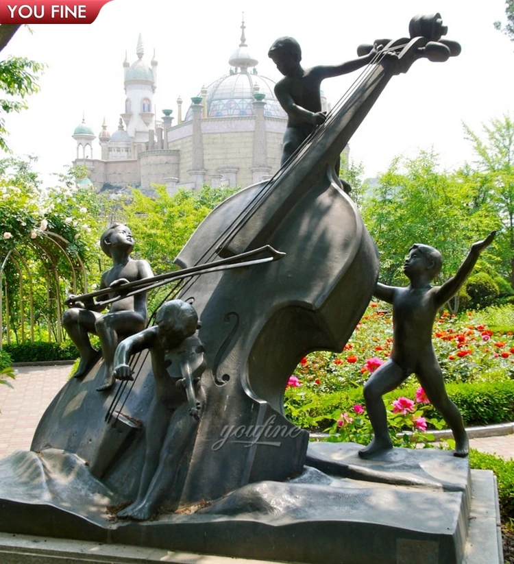 Outdoor Garden Life Size Bronze Violin Sculpture - Durable Artistic ...