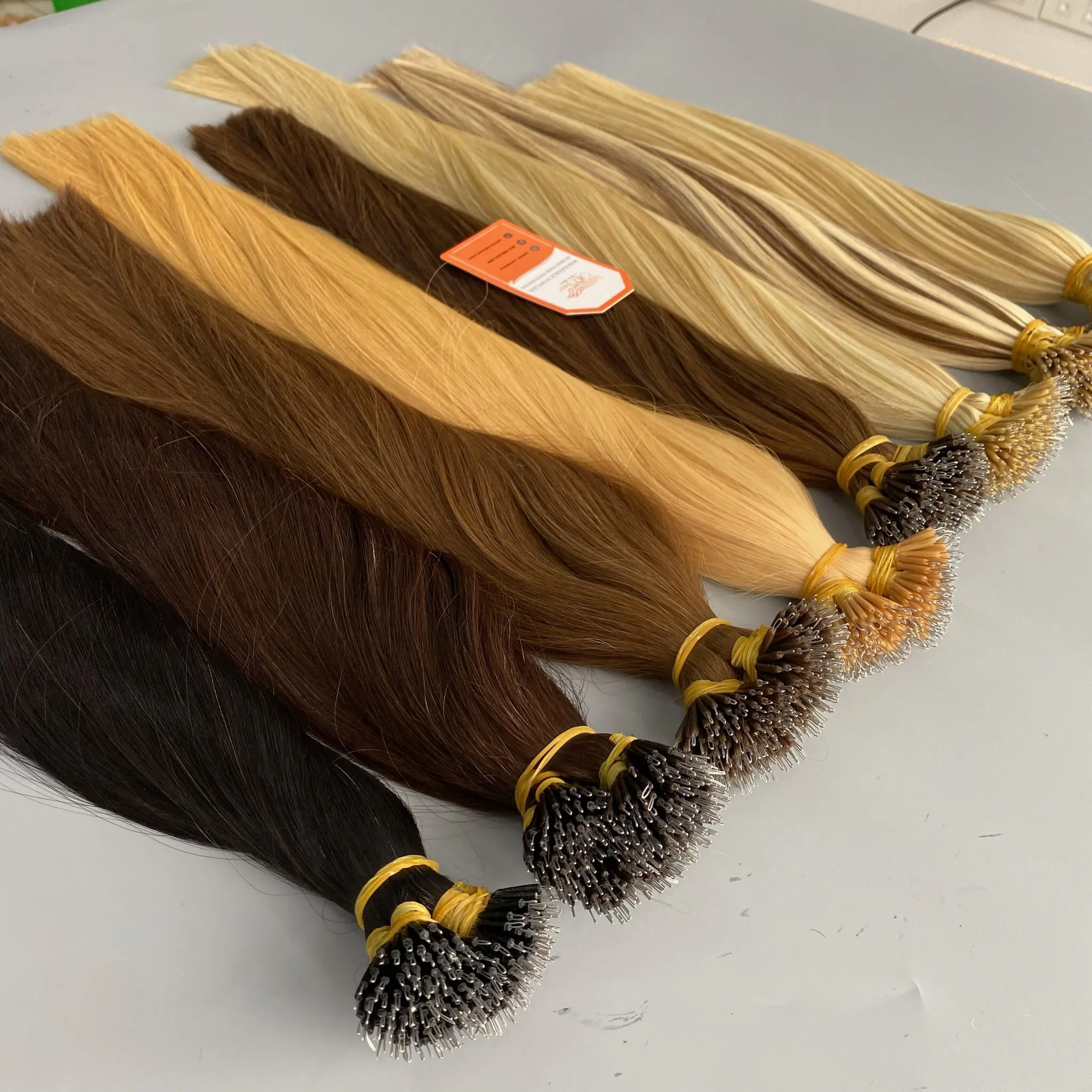 Super Silky Smooth Shiny Various Color Keratin Nano Tip Straight Full ...
