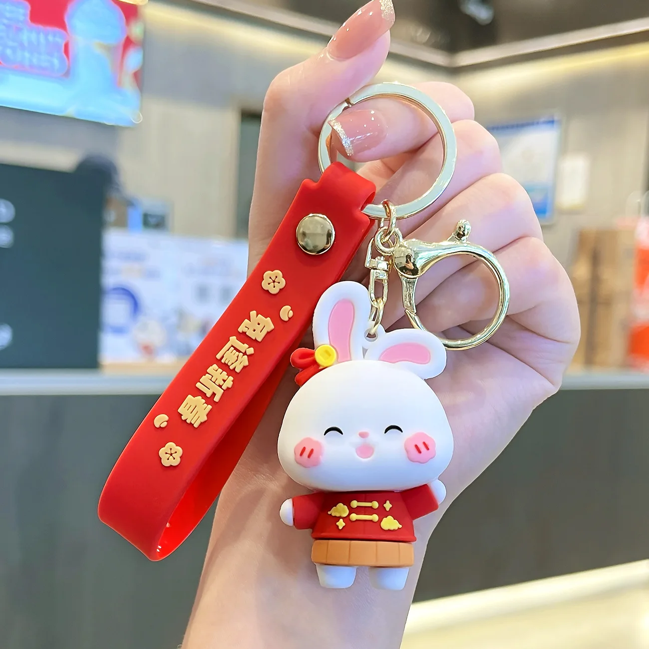 Custom 3d Animal Girl Cute Lovely Suger Milk Tea Chinese New Year Bunny ...