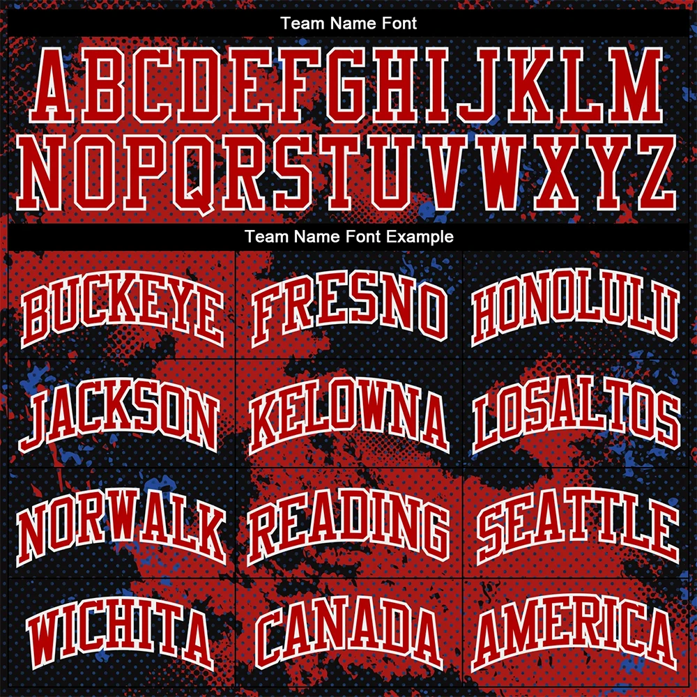 Customized Team Name Sublimation Basketball Uniform Red and Black Color ...