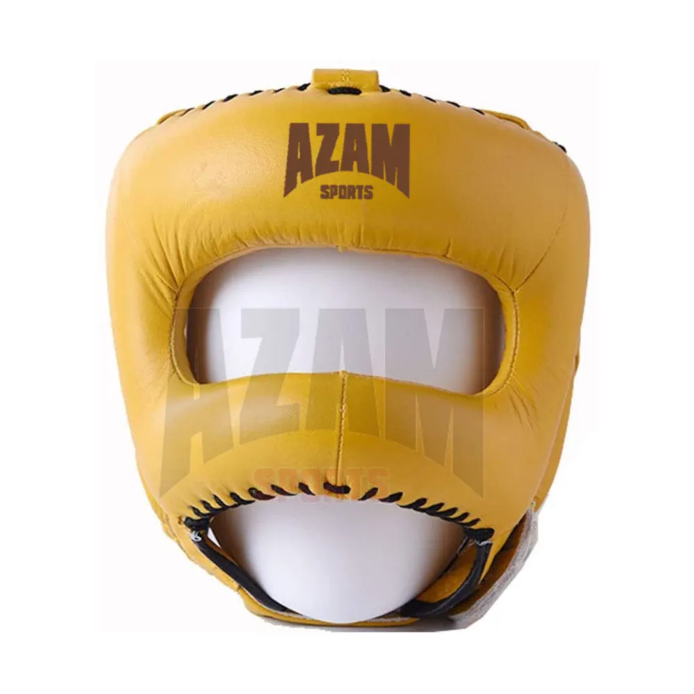 Factory Made Adjustable Boxing Head Guard New Design Leather Boxing ...