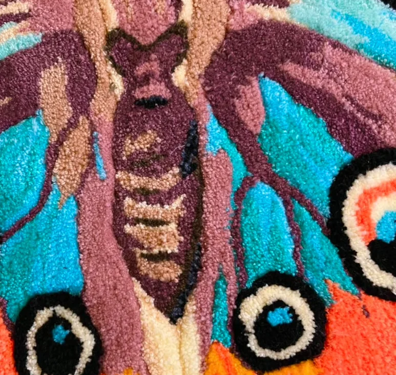 Tufted Butterfly Rug Colorful Indoor 3d Design Animal Hand Tufted Rug ...