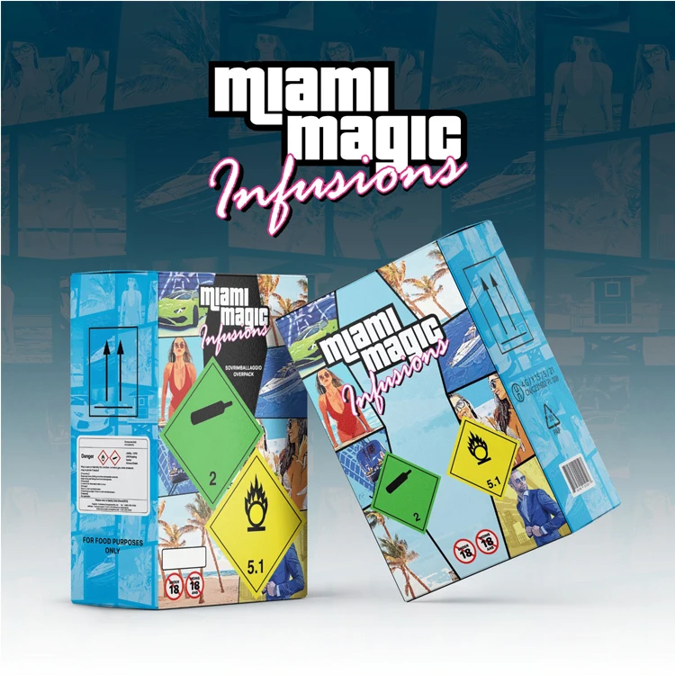 100% Rich In Taste Miami Magic 3.3l Cream Charger Cylinder From Usa ...