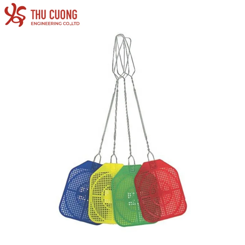 Matamoscas Extra largo, mango de alambre de Metal, hoja de plástico ...