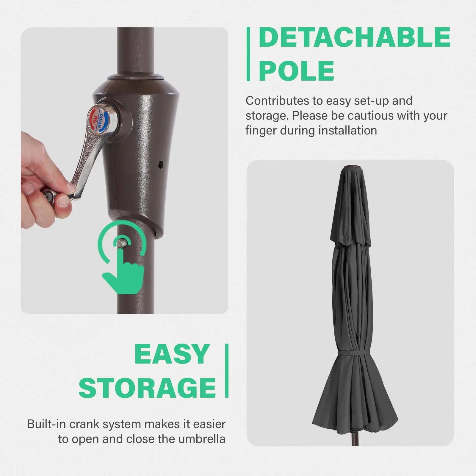 Free Sample Patio Outdoor Umbrella Beach Umbrellas for Sand UPF50 ...