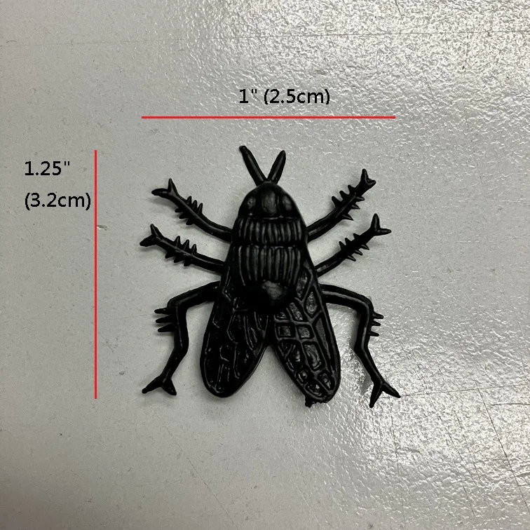 Oem Halloween Creature Pvc Black Fly 24pcs Set Funny Scary Spooky ...