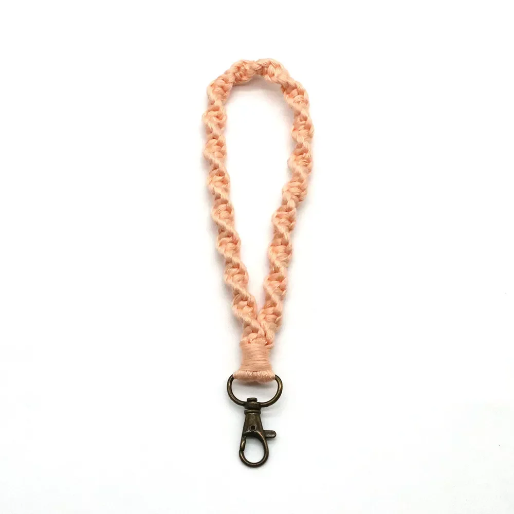 Colorful Rope Braided Macrame Tassel Wristlet Keychain Crafts ...
