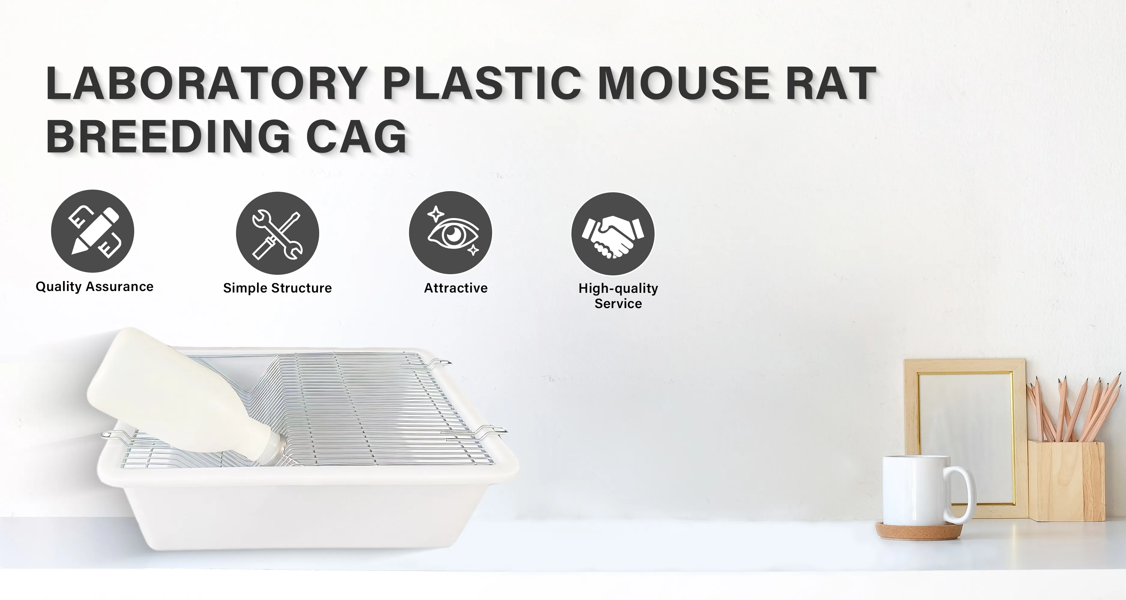 High Quality Plastic Rat and Mouse Breeding Cage with One Bottle and ...