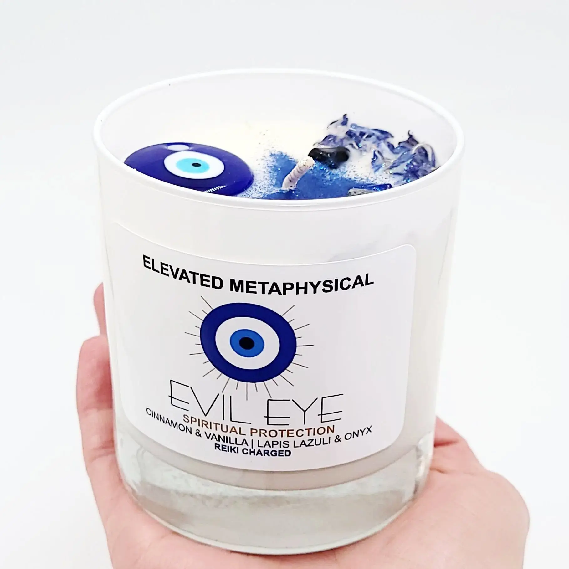 Gift Box Armoa Hand Poured Natural Crystal Healing Gemstone Evil Eye ...