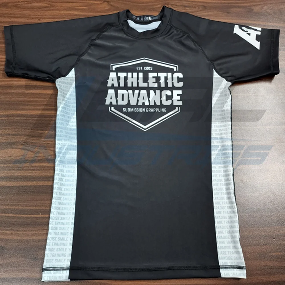 Rash Guards Sublimation Printed Custom Logos Made Polyester/spandex 220 ...