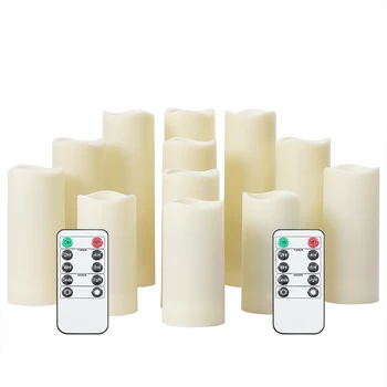 3d Real Flame Led Candle Electronic Battery Powered Remote Control ...