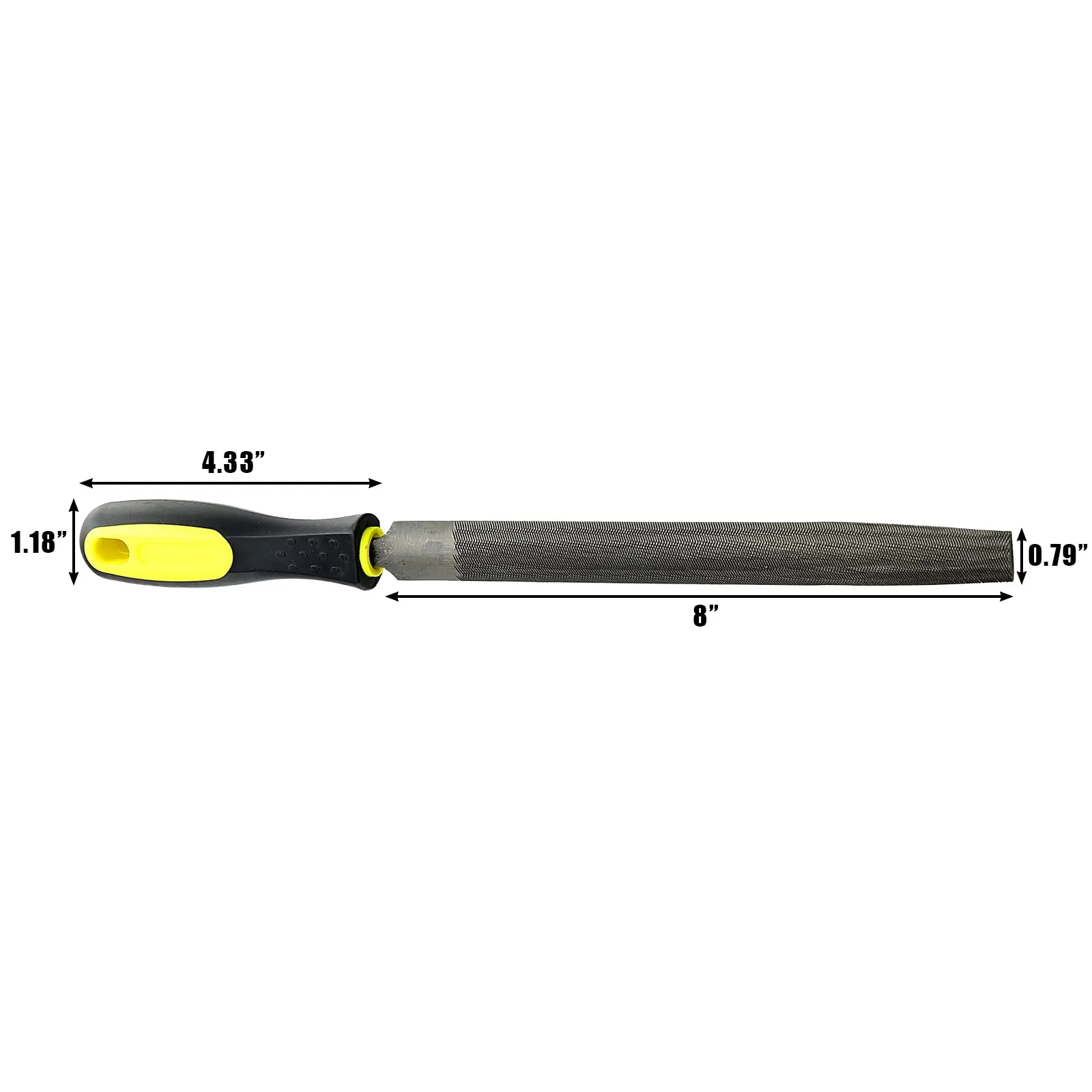 Double Cut High Carbon Hardened Steel Half Round File With Rubber ...