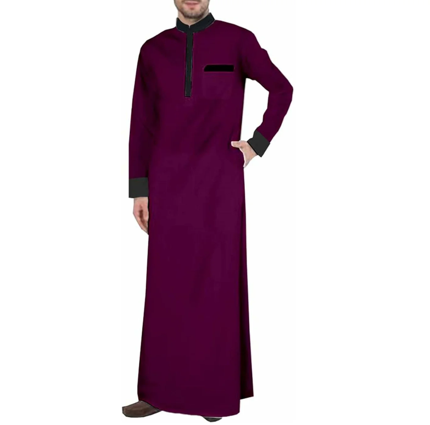 Muslim Arabic Dresses Mens Saudi Dubai Thobe Arab Robe breathable ...