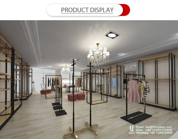 Retail Shop Wall Mounted Display Racks Interior Design Ideas for ...