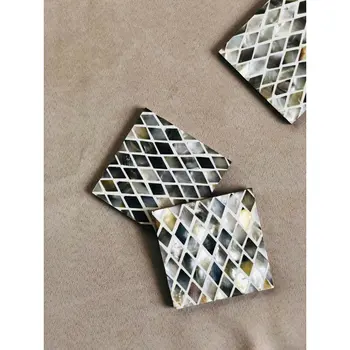 Handmade Mother Of Pearl Inlay Coaster / Bone Inlay Coaster ...