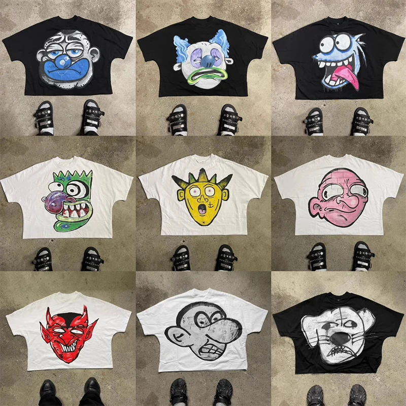 Manufacturer Oversized Boxy Drop Shoulder Cartoon Pictures T-shirt ...