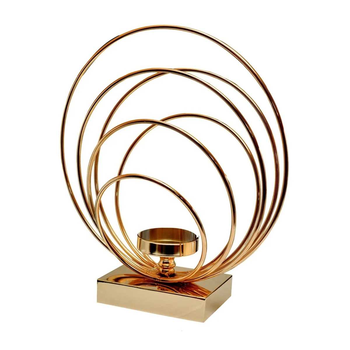 Remarkable Design Metal Candle Stand Multi Rings Metal Candle Stand ...